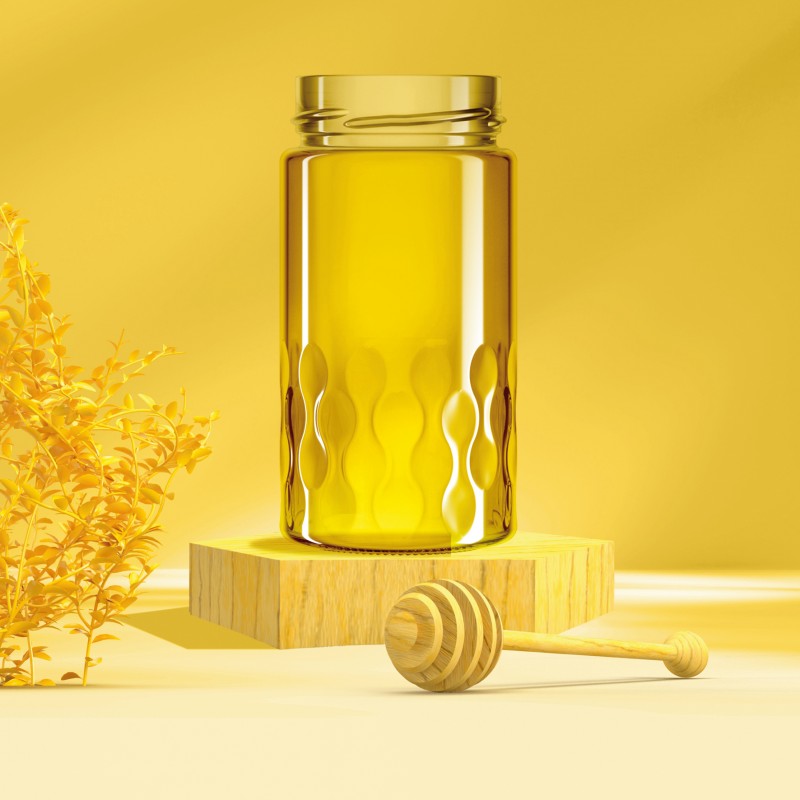 Buy Honey Glass jar APIARI 1kg - Honey Crystal Jars