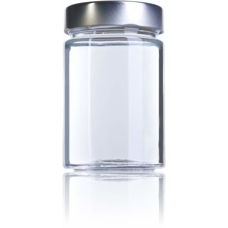 Buy Aura 350 High Mouth Glass Jar - Honey Crystal Jars
